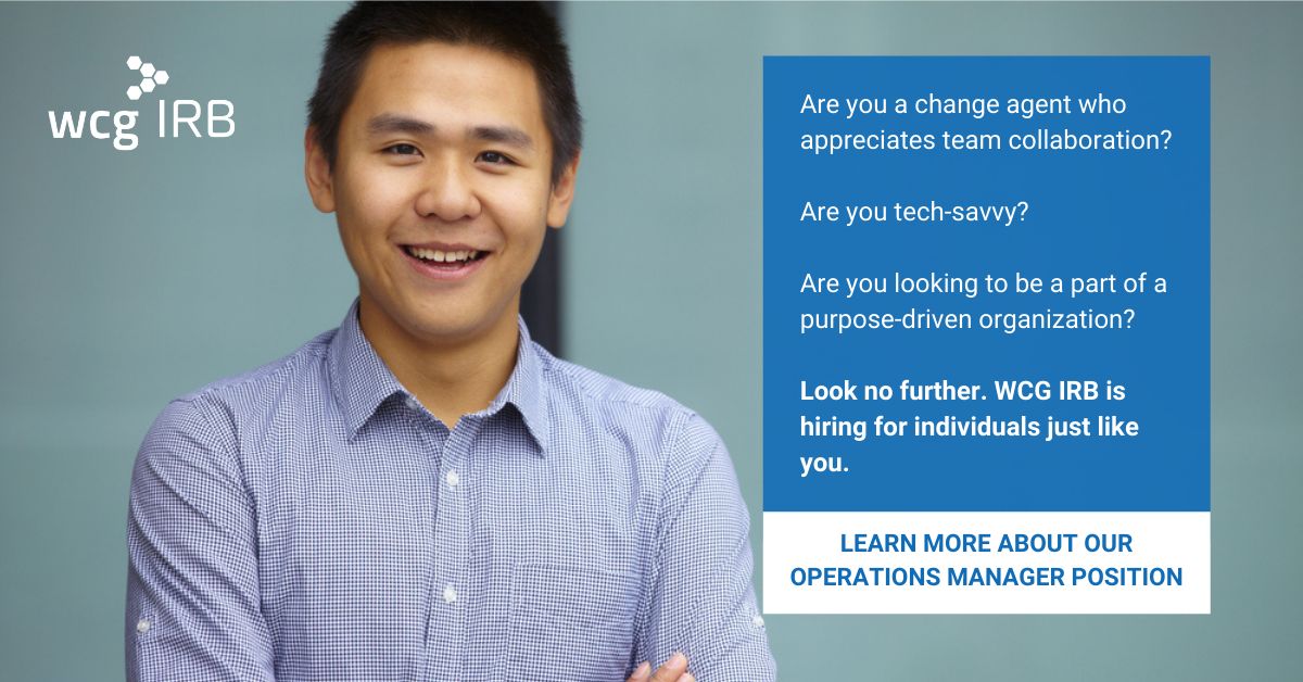 WCG IRB on LinkedIn: Operations Manager WCG IRB on LinkedIn: Operations Manager