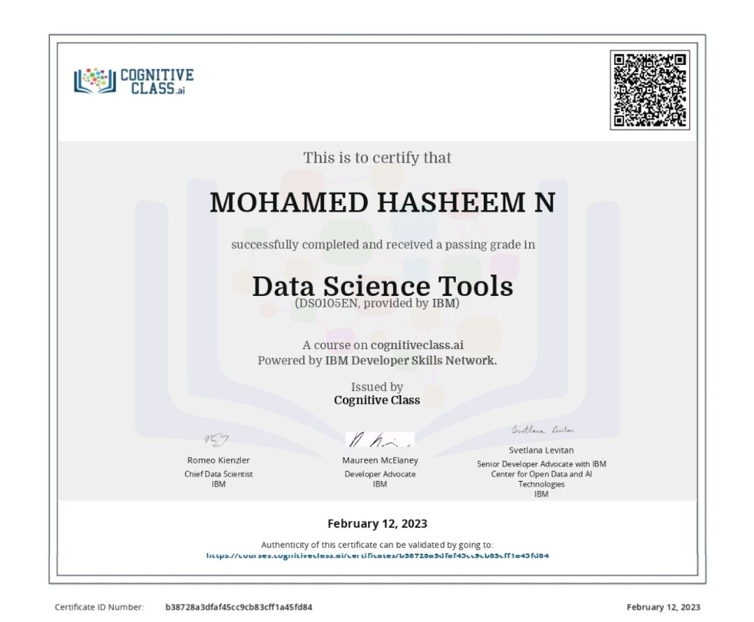 MOHAMED HASHEEM N on LinkedIn: #datascience #ibmdatascience # ... MOHAMED HASHEEM N on LinkedIn: #datascience #ibmdatascience # ...