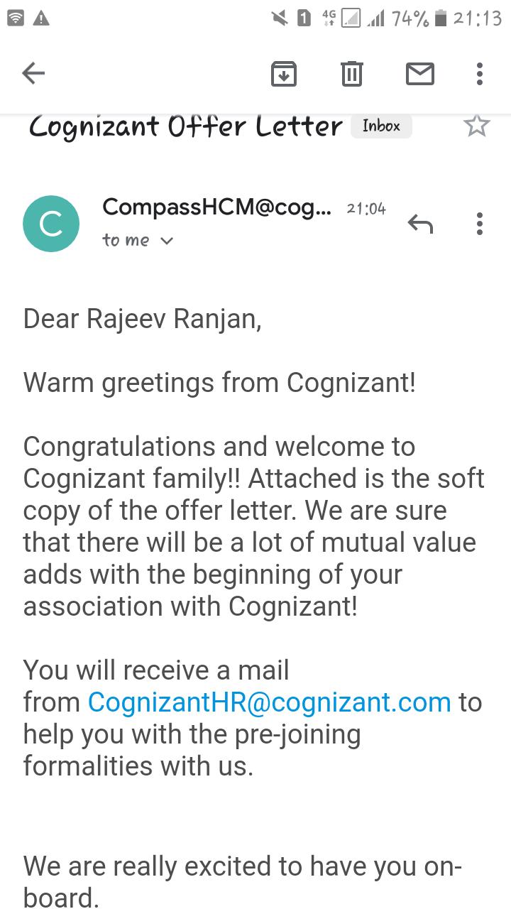 Rajeev Ranjan Pandey on LinkedIn: #cognizant | 27 comments Rajeev Ranjan Pandey on LinkedIn: #cognizant | 27 comments