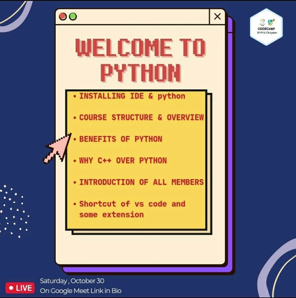 CodeDecode Dypiu on LinkedIn: #codechefdypiu #collegechapters #codechef ... CodeDecode Dypiu on LinkedIn: #codechefdypiu #collegechapters #codechef ...