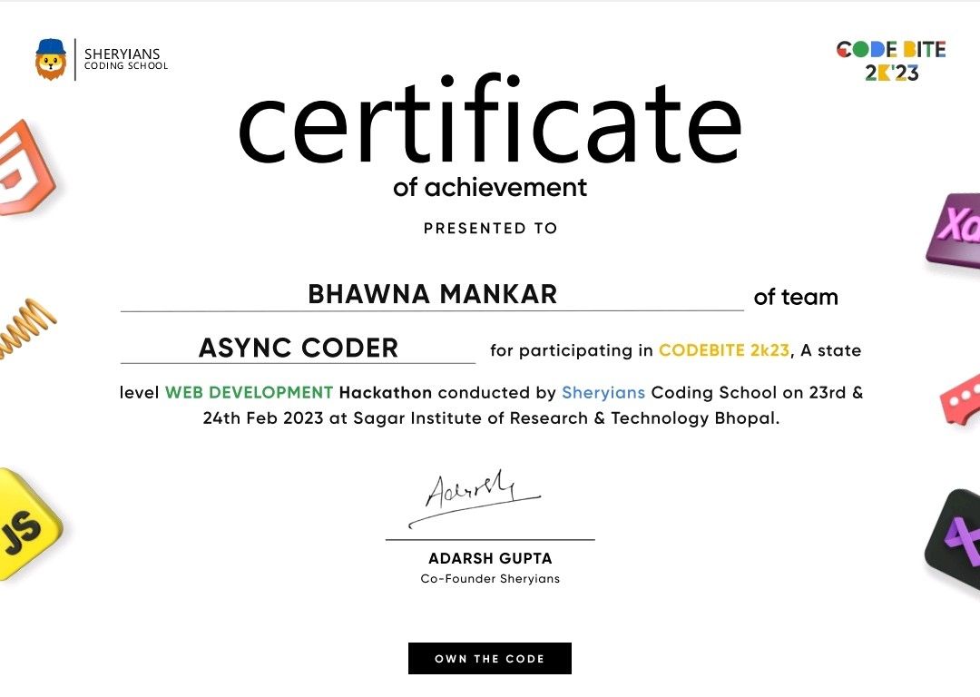 Bhavna Mankar on LinkedIn: #team #project #hackathon #codebite # ... Bhavna Mankar on LinkedIn: #team #project #hackathon #codebite # ...