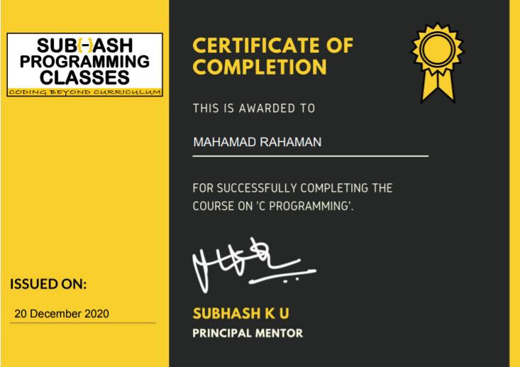 Mahamad Rahaman on LinkedIn: #subhash #cprogramminglanguage # ... Mahamad Rahaman on LinkedIn: #subhash #cprogramminglanguage # ...