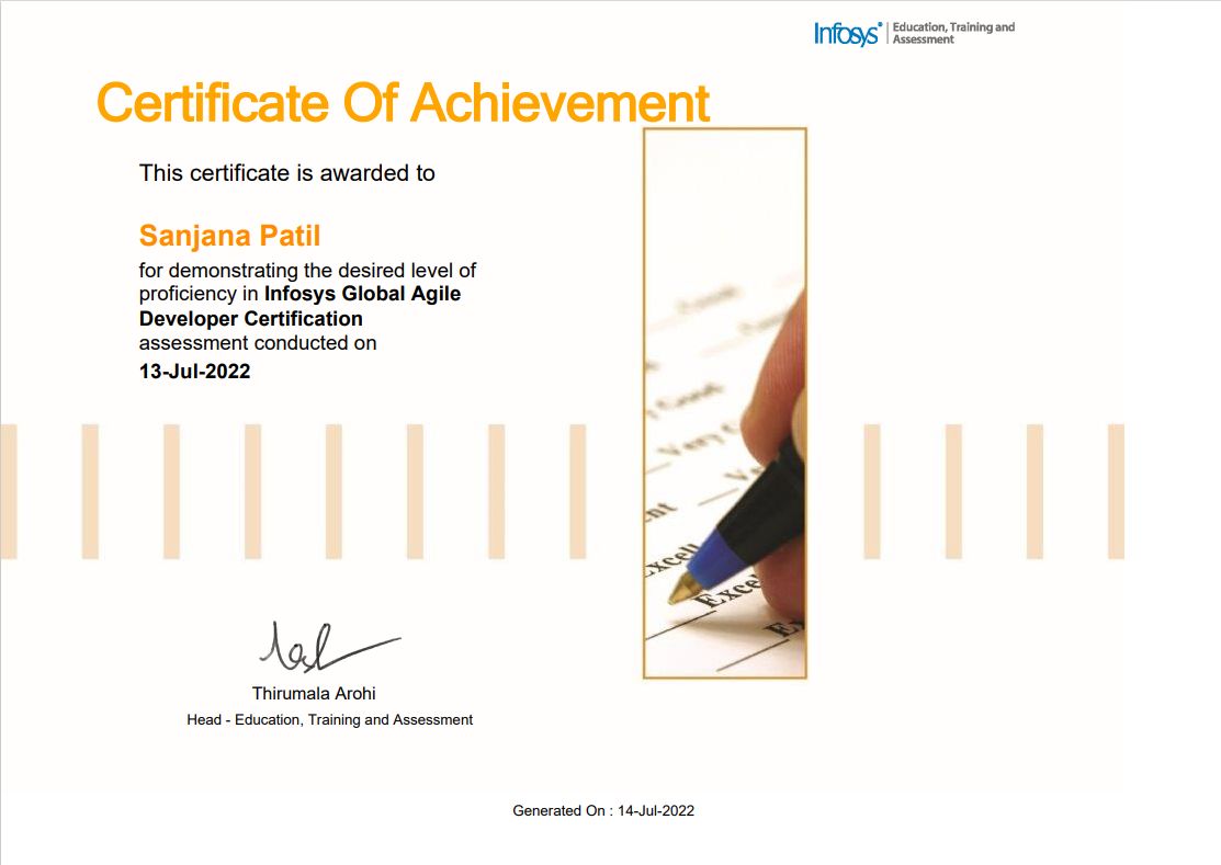 Sanjana Patil on LinkedIn: #certification #lex Sanjana Patil on LinkedIn: #certification #lex