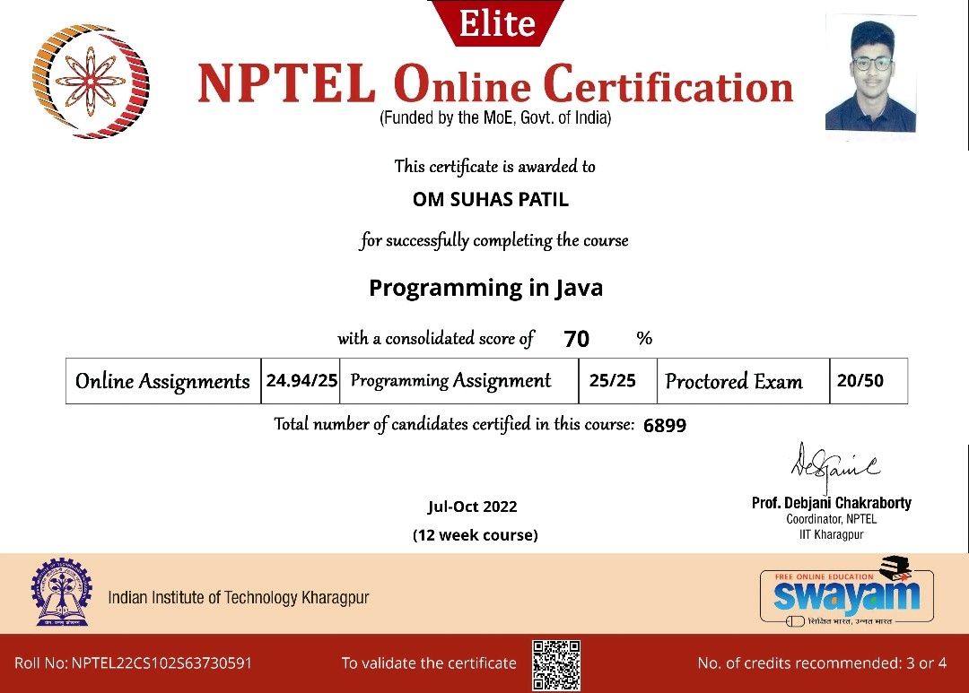 Om Patil on LinkedIn: #nptel #java #programming Om Patil on LinkedIn: #nptel #java #programming