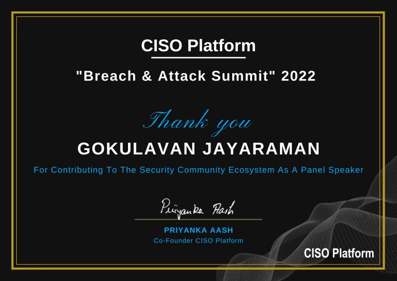 Gokulavan Jayaraman on LinkedIn: #ciso #cisos #cio #cios #cisoplatform ... Gokulavan Jayaraman on LinkedIn: #ciso #cisos #cio #cios #cisoplatform ...