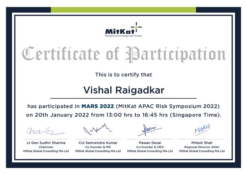 Vishal Raigadkar, CPP posted on LinkedIn Vishal Raigadkar, CPP posted on LinkedIn