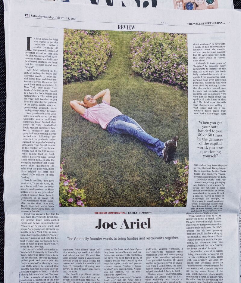 Joe Ariel on LinkedIn: Thank you Emily Bobrow & The Wall Street Journal ... Joe Ariel on LinkedIn: Thank you Emily Bobrow & The Wall Street Journal ...