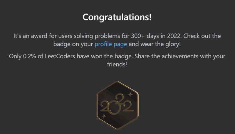Vasanth Krishna on LinkedIn: Leetcode Annual Badge 2022, https://lnkd ... Vasanth Krishna on LinkedIn: Leetcode Annual Badge 2022, https://lnkd ...