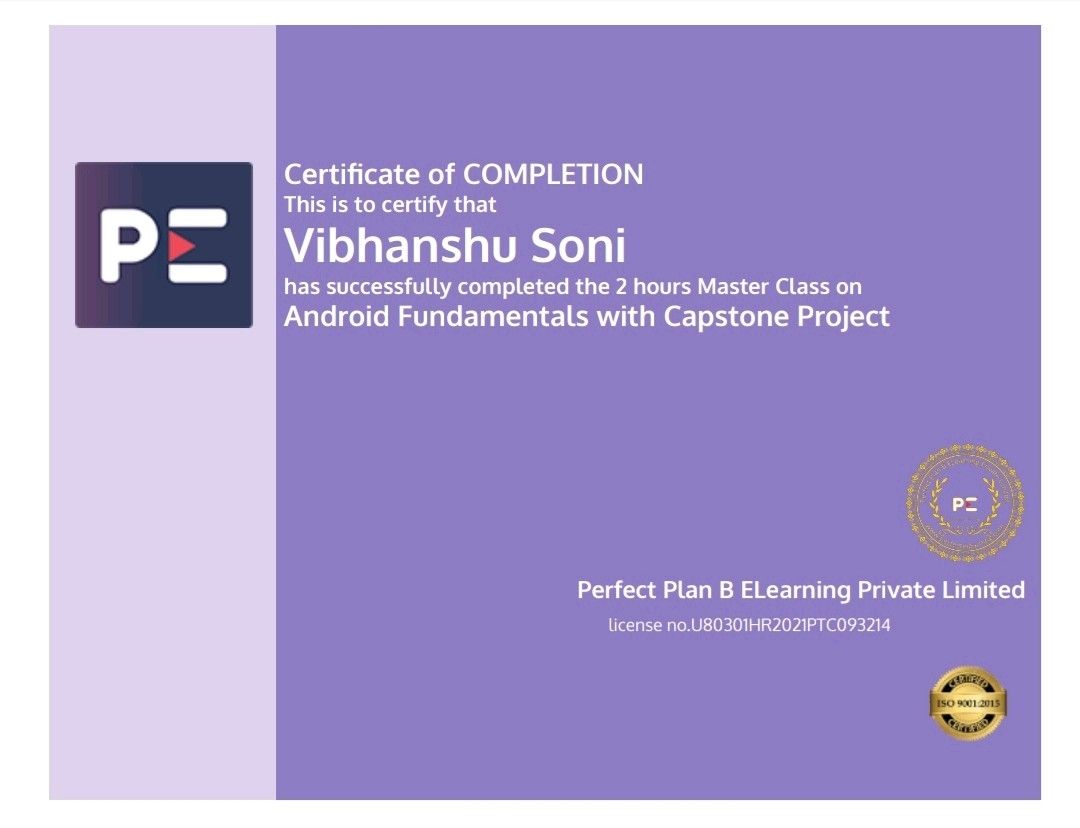 Vibhanshu Soni on LinkedIn: #perfectelearning #androiddeveloper #newone Vibhanshu Soni on LinkedIn: #perfectelearning #androiddeveloper #newone