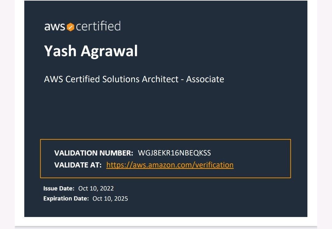 Yash Agrawal on LinkedIn: #capgemini #aws #capgeminiindia Yash Agrawal on LinkedIn: #capgemini #aws #capgeminiindia