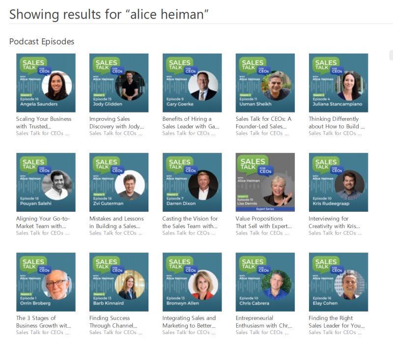 Alice Heiman on LinkedIn: Want to hear how CEOs like you grew sales in ... Alice Heiman on LinkedIn: Want to hear how CEOs like you grew sales in ...