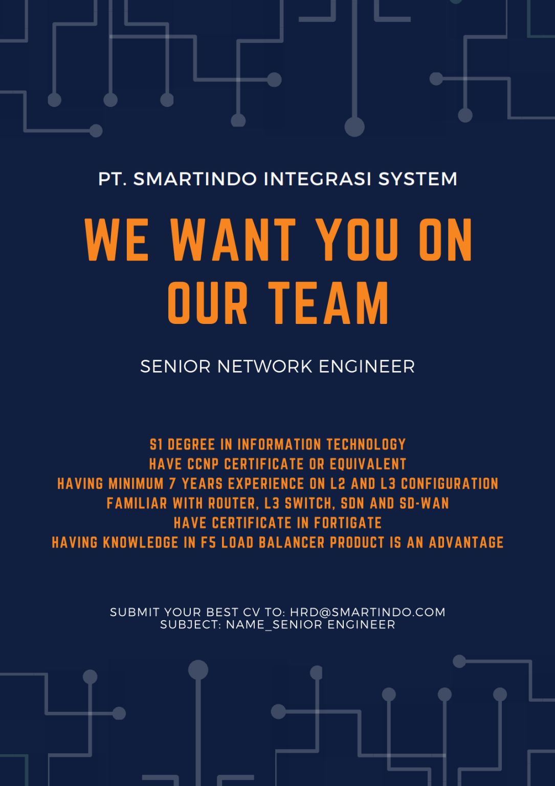 PT. Smartindo Integrasi System on LinkedIn: #networkengineer #ccnp # ... PT. Smartindo Integrasi System on LinkedIn: #networkengineer #ccnp # ...