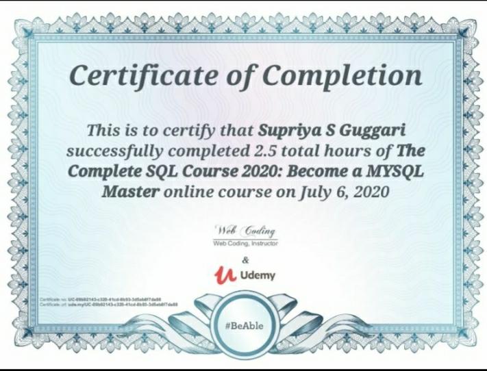 Supriya Guggari on LinkedIn: #udemy #lockdownperiod #onlinecourse Supriya Guggari on LinkedIn: #udemy #lockdownperiod #onlinecourse