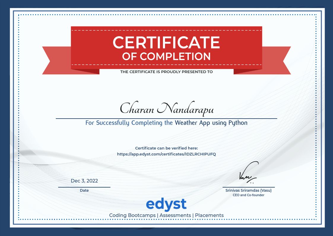 CHARAN NANDARAPU on LinkedIn: Hello, I'm happy to share the certificate ... CHARAN NANDARAPU on LinkedIn: Hello, I'm happy to share the certificate ...