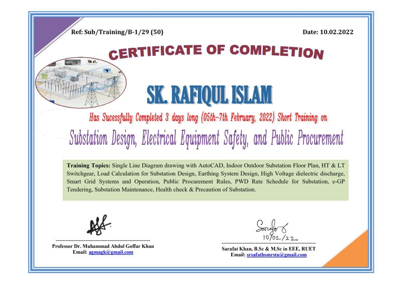 SK. RAFIQUL ISLAM on LinkedIn: #electrical #training #procurement SK. RAFIQUL ISLAM on LinkedIn: #electrical #training #procurement