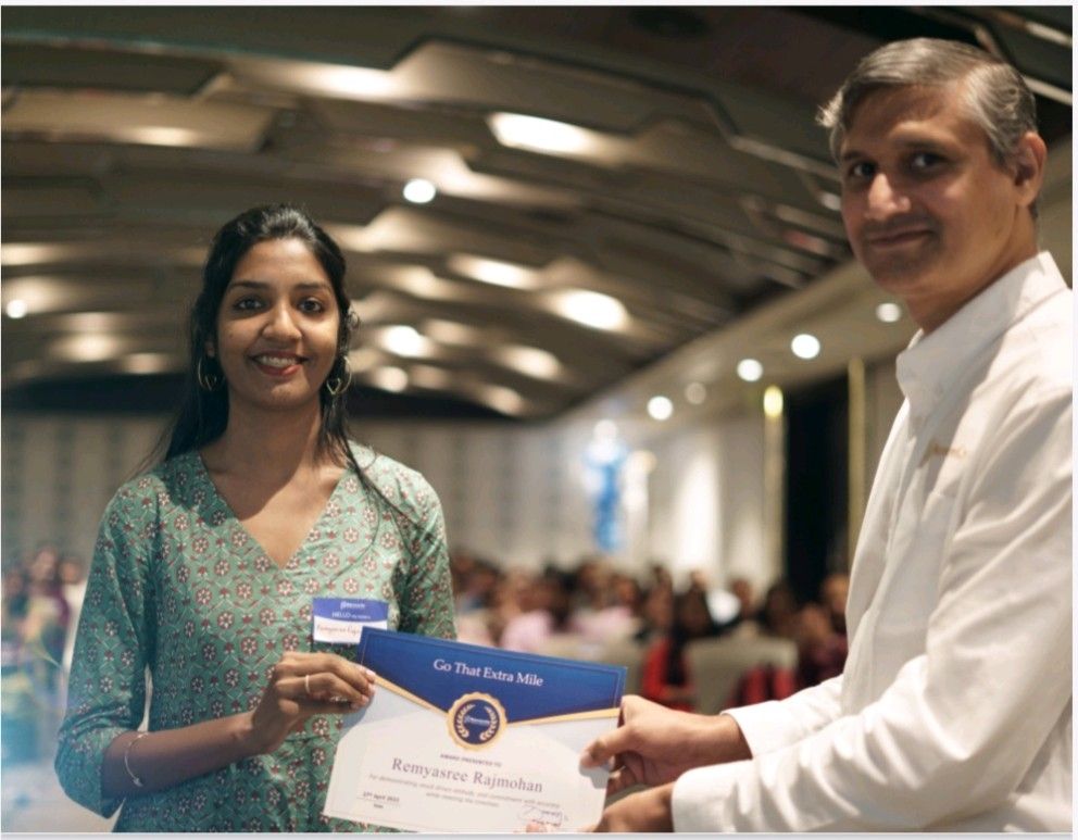 Remyasree Rajmohan on LinkedIn: Very much honored to receive this Award ... Remyasree Rajmohan on LinkedIn: Very much honored to receive this Award ...