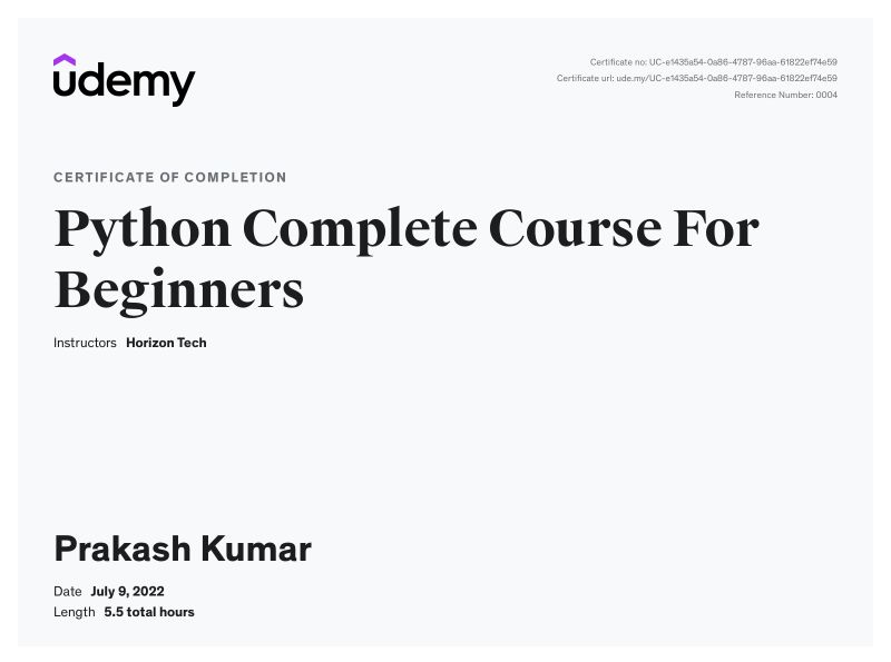Prakash Sahu on LinkedIn: #udemycourses #pythonprogramming Prakash Sahu on LinkedIn: #udemycourses #pythonprogramming