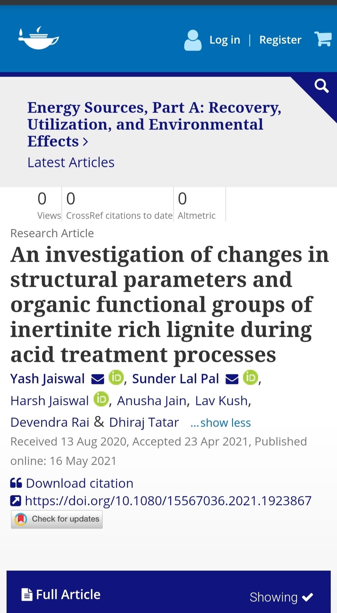 Yash Jaiswal on LinkedIn: #coal #chemicalengineering #researchpaper Yash Jaiswal on LinkedIn: #coal #chemicalengineering #researchpaper