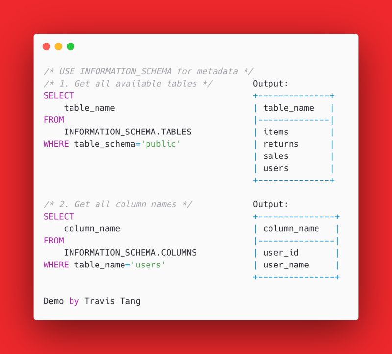 #dataanalytics #datascience #sql | Travis Tang #dataanalytics #datascience #sql | Travis Tang