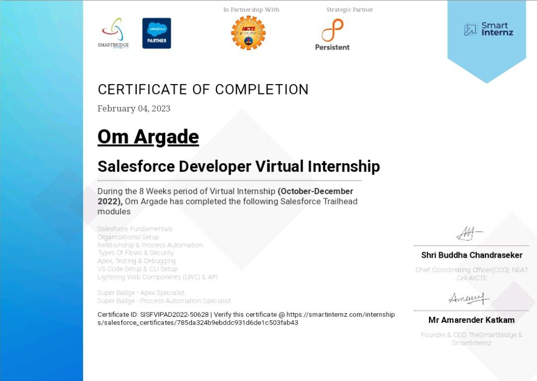 Om Argade on LinkedIn: #salesforce #salesforcedeveloper #engineering # ... Om Argade on LinkedIn: #salesforce #salesforcedeveloper #engineering # ...