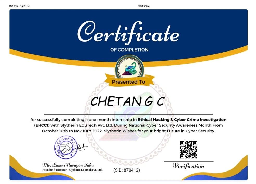 Chetan GC on LinkedIn: #connections #thankyou #slytherin #cybesecurity ... Chetan GC on LinkedIn: #connections #thankyou #slytherin #cybesecurity ...