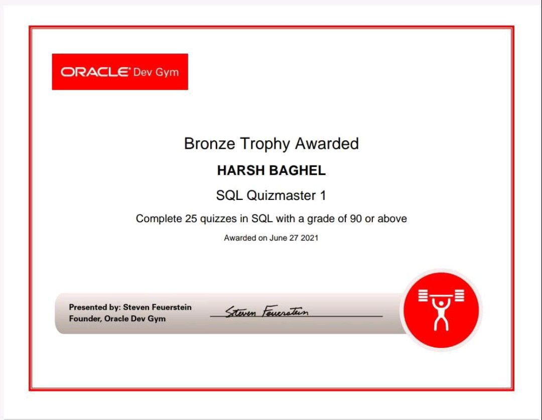 Harsh Baghel on LinkedIn: #oracle #database #sql Harsh Baghel on LinkedIn: #oracle #database #sql