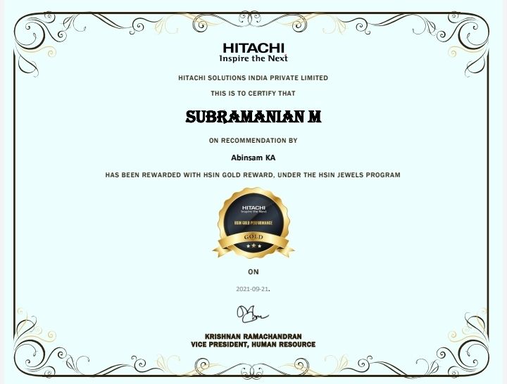 Subramanian Meenakshi Sundaram on LinkedIn: Thanks a lot Abinsam ... Subramanian Meenakshi Sundaram on LinkedIn: Thanks a lot Abinsam ...