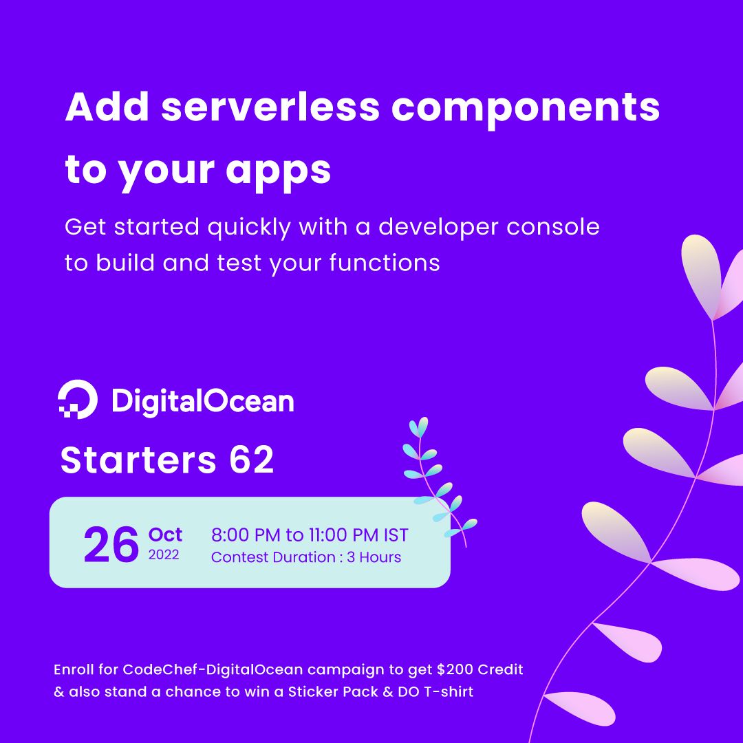 CodeChef on LinkedIn: #codechef #digitalocean CodeChef on LinkedIn: #codechef #digitalocean