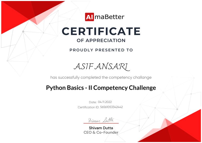 Asif Ansari on LinkedIn: #almabetter #python #datascience #connections Asif Ansari on LinkedIn: #almabetter #python #datascience #connections