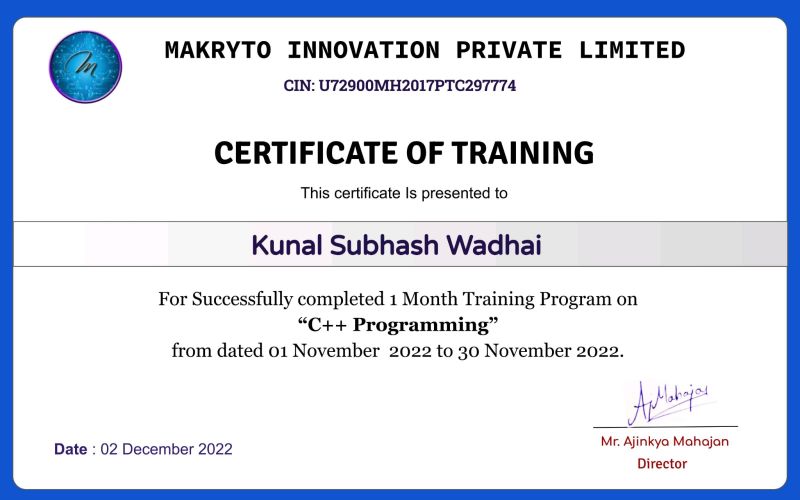 Kunal Wadhai on LinkedIn: #c Kunal Wadhai on LinkedIn: #c