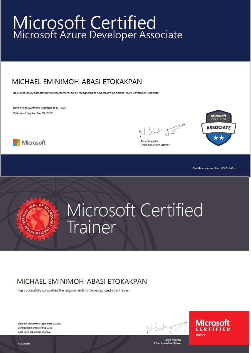 Michael Etokakpan on LinkedIn: #microsoftazure #microsoftcertified # ... Michael Etokakpan on LinkedIn: #microsoftazure #microsoftcertified # ...