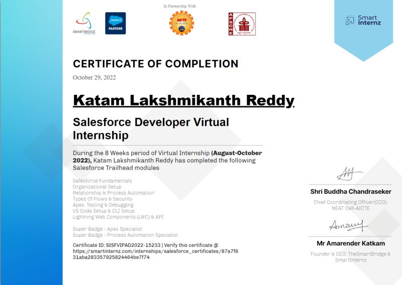 Katam Lakshmikanth Reddy on LinkedIn: #salesforce #salesforcedeveloper ... Katam Lakshmikanth Reddy on LinkedIn: #salesforce #salesforcedeveloper ...