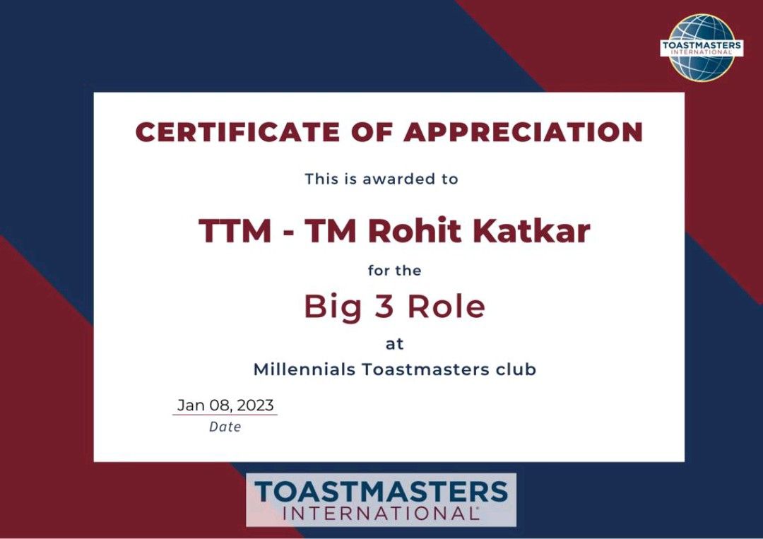 Rohit Katkar on LinkedIn: #publicspeaking #toastmastersinternational Rohit Katkar on LinkedIn: #publicspeaking #toastmastersinternational