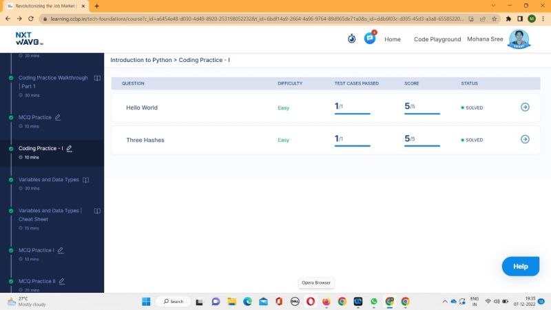 Mohana Sree Katam on LinkedIn: #nxtwave #python #coding #ccbp #cse Mohana Sree Katam on LinkedIn: #nxtwave #python #coding #ccbp #cse
