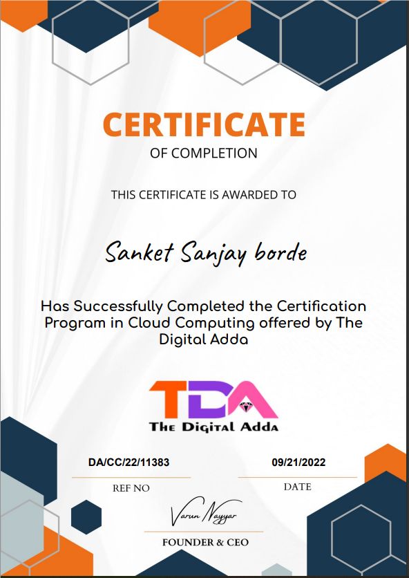 Sanket Borde on LinkedIn: #cloudcomputing Sanket Borde on LinkedIn: #cloudcomputing