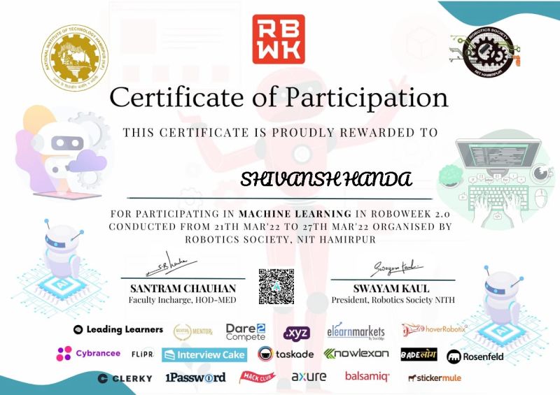 Shivansh Handa on LinkedIn: #givemycertificate #community Shivansh Handa on LinkedIn: #givemycertificate #community