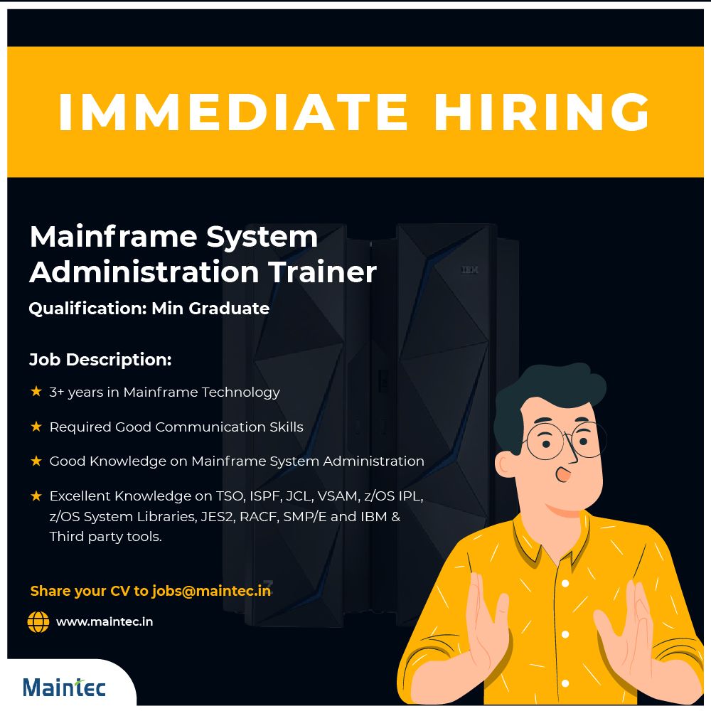 #mainframetrainer #mainframejob #mainframe #maintec | Maintec ... #mainframetrainer #mainframejob #mainframe #maintec | Maintec ...