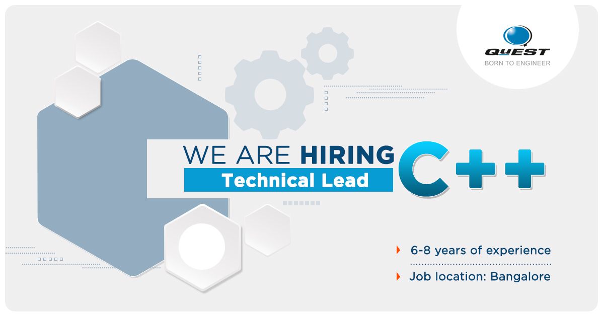 We are hiring Technical Lead - C++ with 6-8 years of experience # ... We are hiring Technical Lead - C++ with 6-8 years of experience # ...