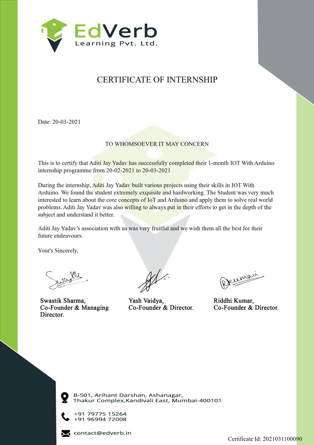 Aditi Yadav posted on LinkedIn Aditi Yadav posted on LinkedIn