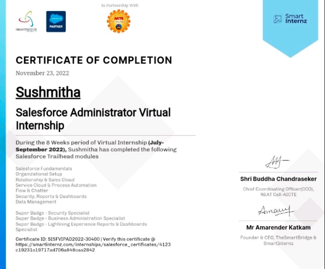 sushmitha Angadi on LinkedIn: #connections #smartinternz #salesforce # ... sushmitha Angadi on LinkedIn: #connections #smartinternz #salesforce # ...