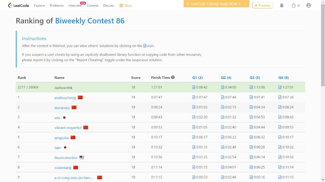 Jashwanth K on LinkedIn: #leetcode #contest Jashwanth K on LinkedIn: #leetcode #contest