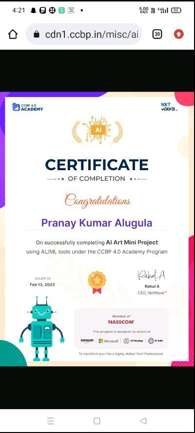 Pranay Kumar Alugula on LinkedIn: #ccbp #team #nxtwave #ai #project # ... Pranay Kumar Alugula on LinkedIn: #ccbp #team #nxtwave #ai #project # ...