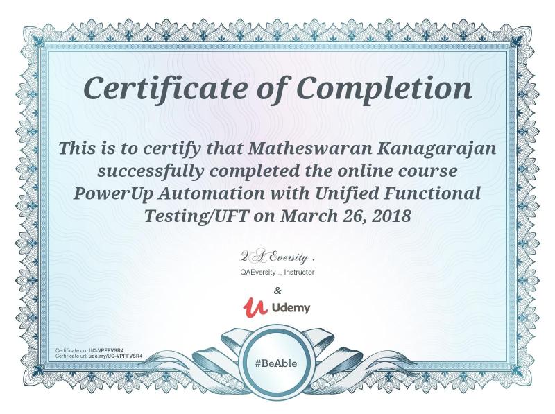 Matheswaran Kanagarajan on LinkedIn: Unified functional Tester (UFT) Matheswaran Kanagarajan on LinkedIn: Unified functional Tester (UFT)