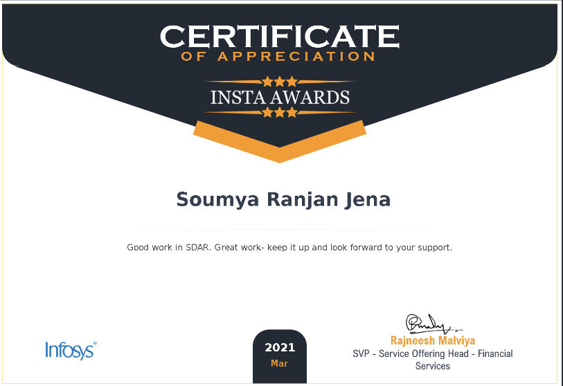 Soumya Ranjan Jena on LinkedIn: #infosys Soumya Ranjan Jena on LinkedIn: #infosys