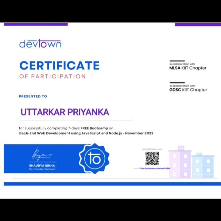 PRIYANKA UTTARKAR on LinkedIn: #javascript #nodejs #devtown #nodejs # ... PRIYANKA UTTARKAR on LinkedIn: #javascript #nodejs #devtown #nodejs # ...
