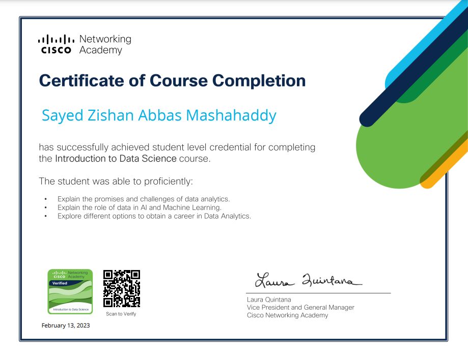 Sayed Zishan Abbas on LinkedIn: #networking #datascience #cisco # ... Sayed Zishan Abbas on LinkedIn: #networking #datascience #cisco # ...