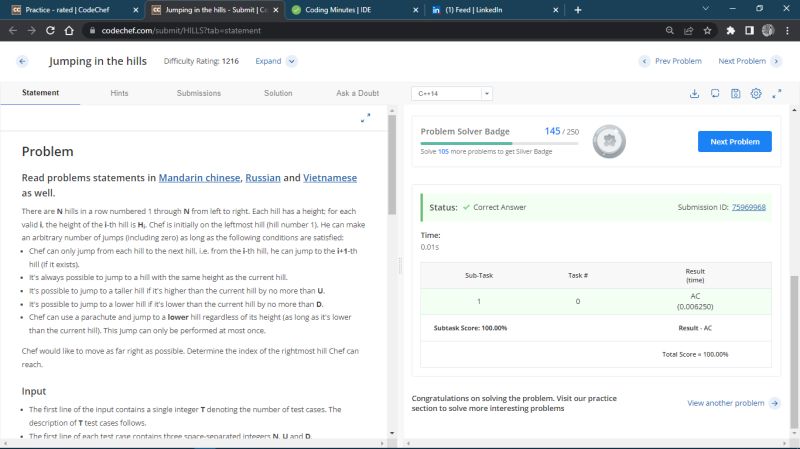 Aman kumar on LinkedIn: #codechef #100daysofcodechallenge # ... Aman kumar on LinkedIn: #codechef #100daysofcodechallenge # ...