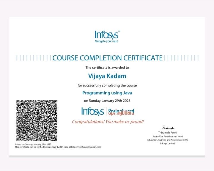 Vijaya Kadam on LinkedIn: #java Vijaya Kadam on LinkedIn: #java
