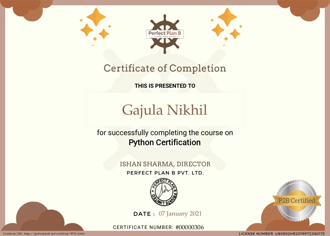 Nikhil Gajula on LinkedIn: #python #perfectplanb #google #machinelearnig Nikhil Gajula on LinkedIn: #python #perfectplanb #google #machinelearnig