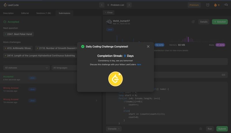 MOHIT M B on LinkedIn: #day93 #100daysofcodingchallenge #leetcode #java MOHIT M B on LinkedIn: #day93 #100daysofcodingchallenge #leetcode #java